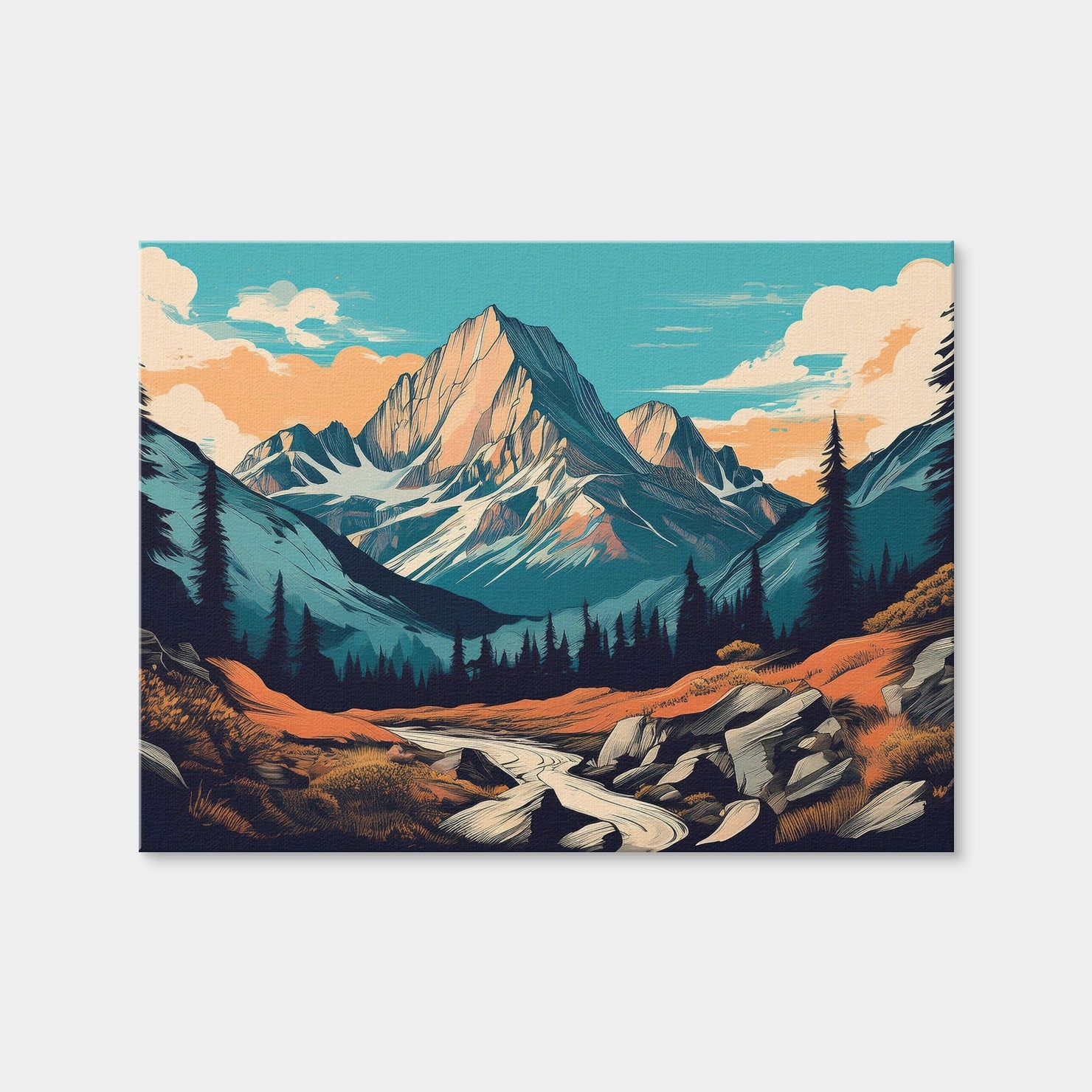 Mountain Landscape Poster Wall Art