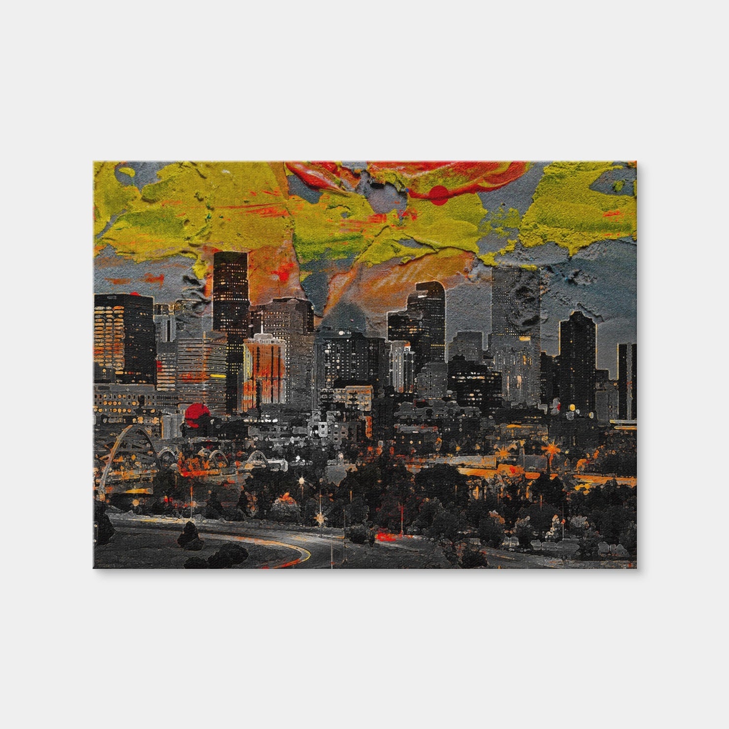 Abstract Denver Skyline Wall Art