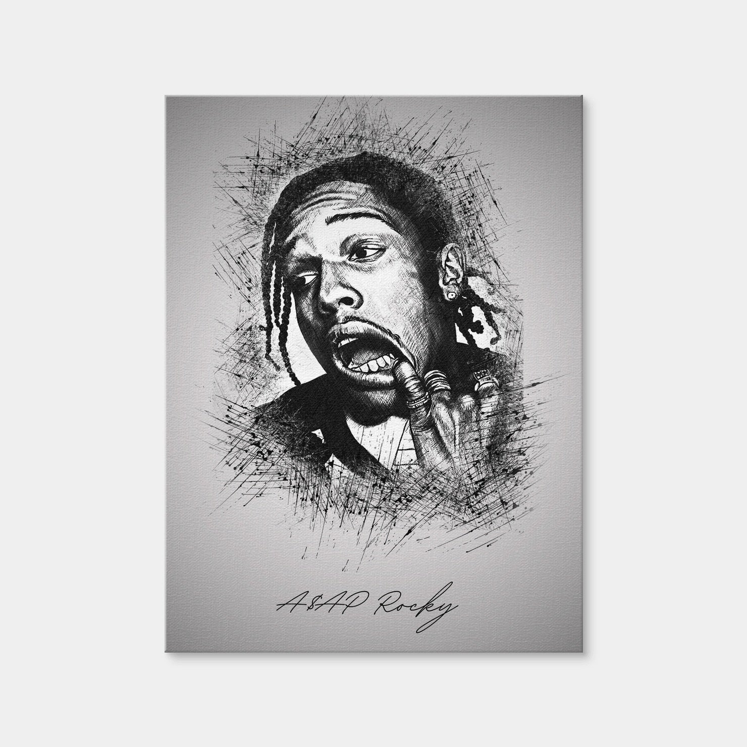 Asap Rocky Teeth Wall Art