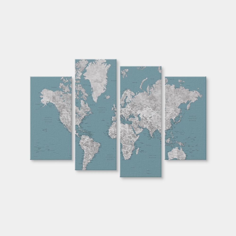 World Map 15 Wall Art